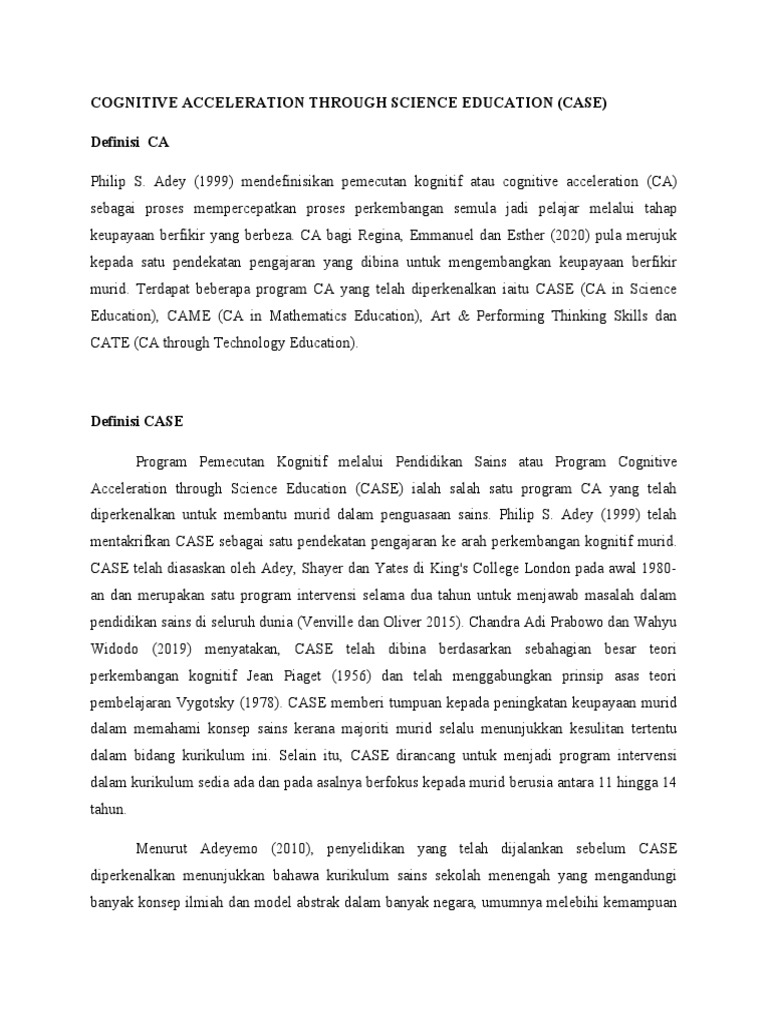 CASE - Definisi Dan Rumusan | PDF