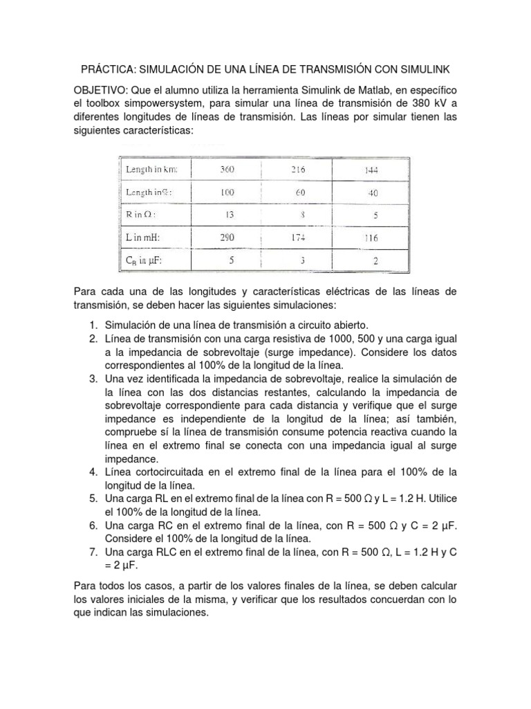 Práctica Simulación de Líneas de Transmisión | PDF