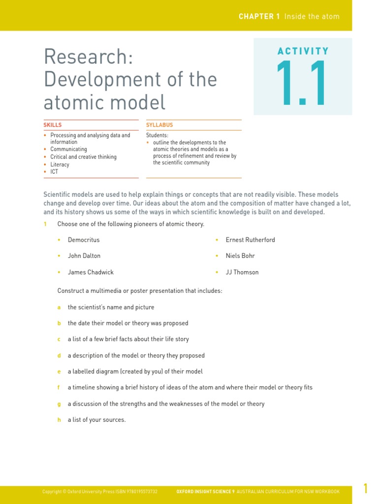 Insight Science 9 - Workbook PDF | PDF | Radioactive Decay | Atoms