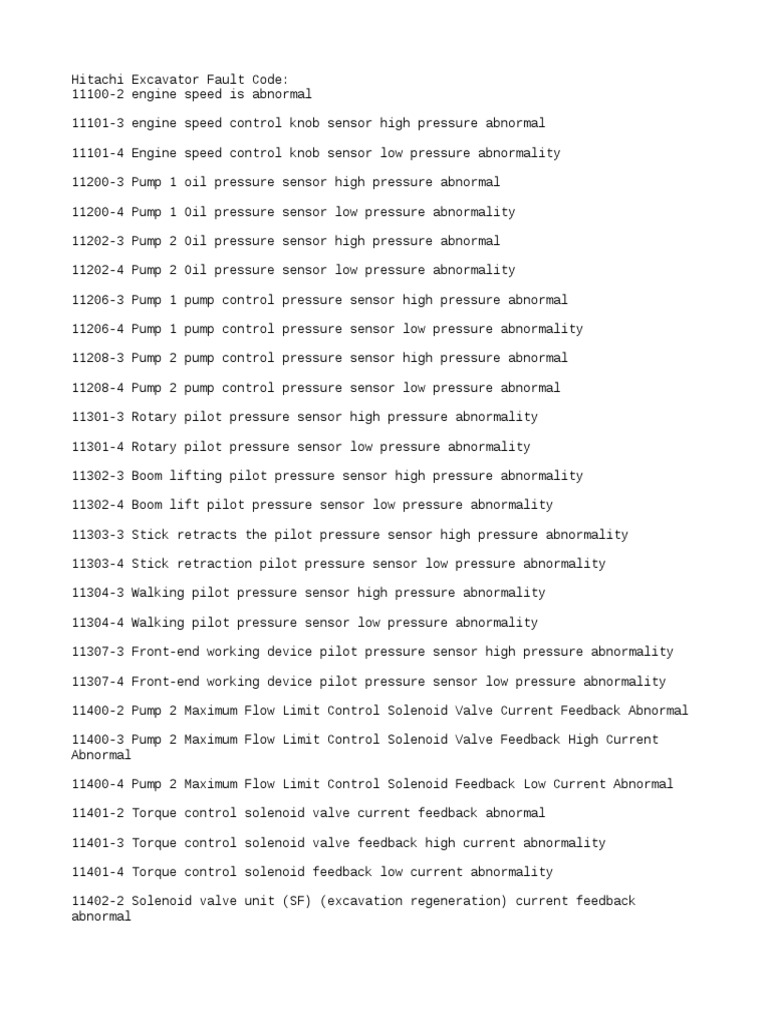 Hitachi Codes | PDF | Fuel Injection | Pump