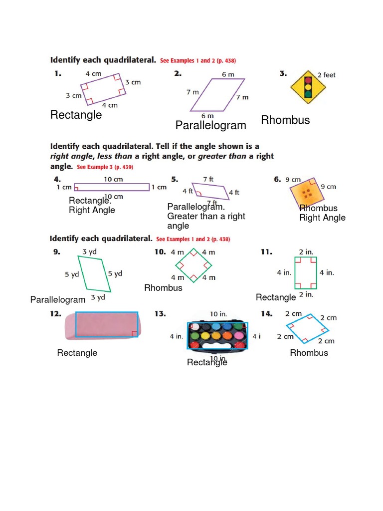 Test Quadrilaterals | Download Free PDF | Rectangle | Euclidean Geometry