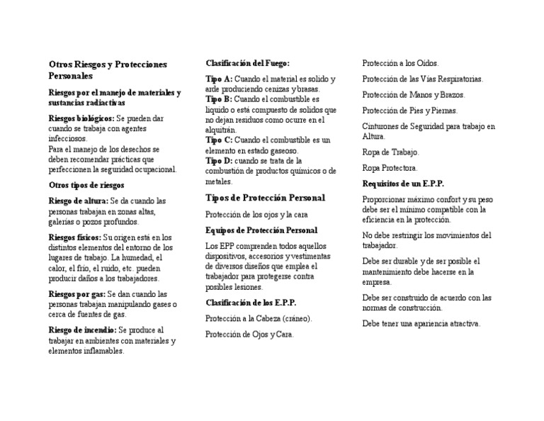 Triptico U3 | PDF | Combustibles | Residuos