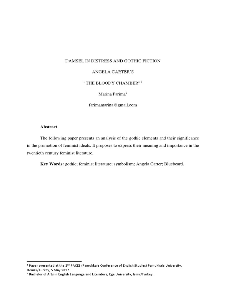 Damsel in Distress and Gothic Fiction An PDF | PDF | Gothic Fiction