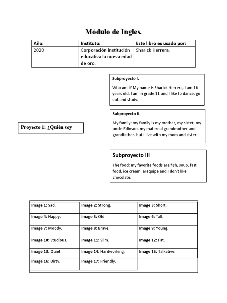 Módulo de Ingles | PDF | Family | Society