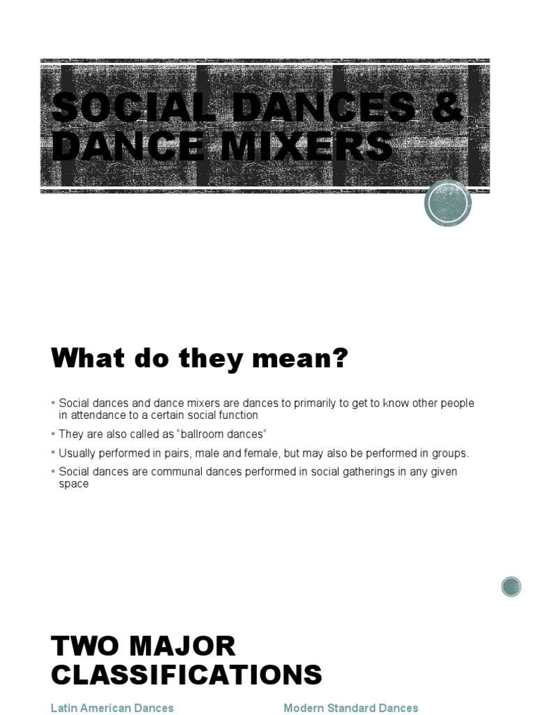 Social Dances & Dance Mixers | PDF