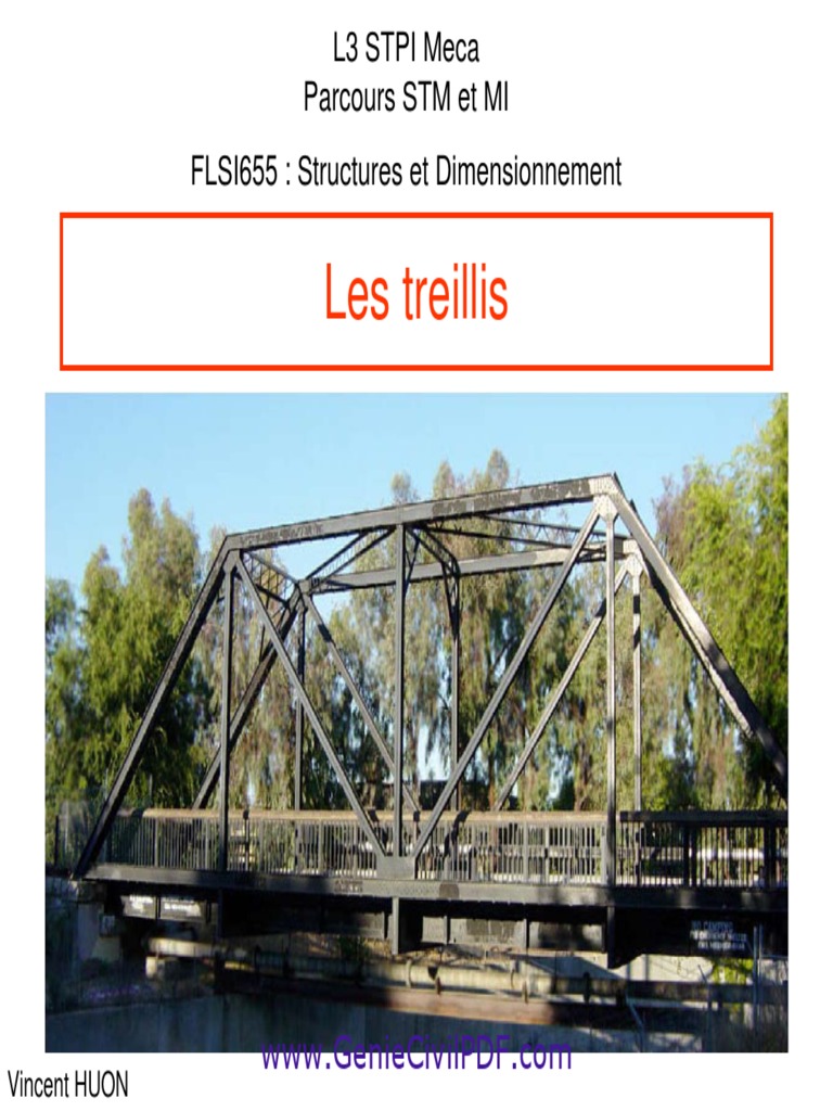 Cours Treillis PDF | PDF | Treillis (assemblage) | Ingénierie mécanique