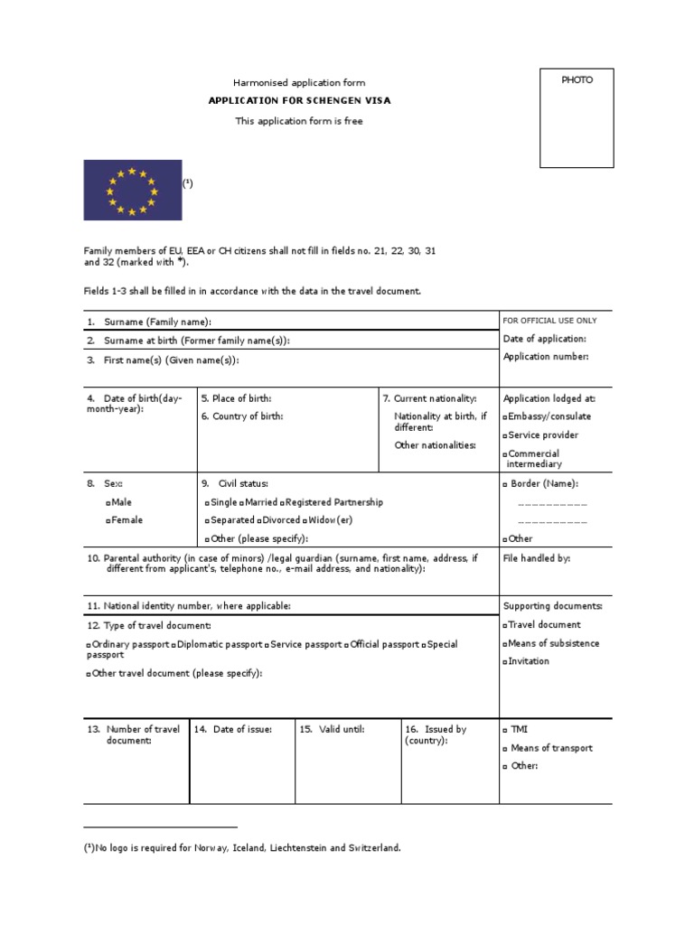 Schengen Visa Application Form Guide | PDF | Travel Visa | Passport