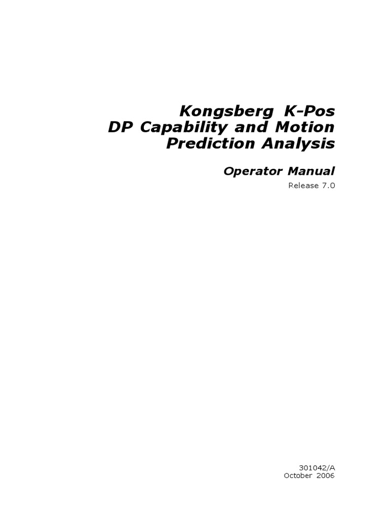 Kongsberg K-Pos DP Capability and Motion Prediction Analysis | PDF | Amplitude | Waves