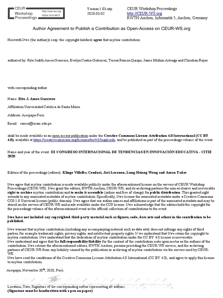 CEUR Workshop Proceedings RWTH Aachen, Informatik 5, Aachen, Germany ...