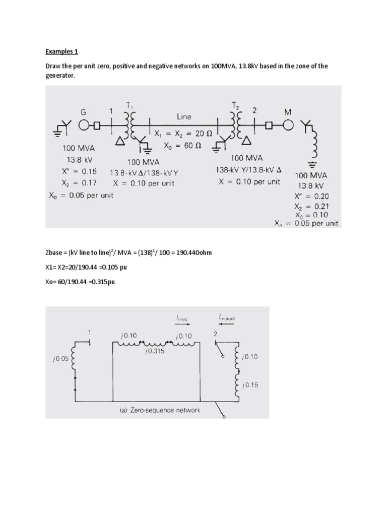 Fault Calculation Examples | PDF | Power Engineering | Electronic ...