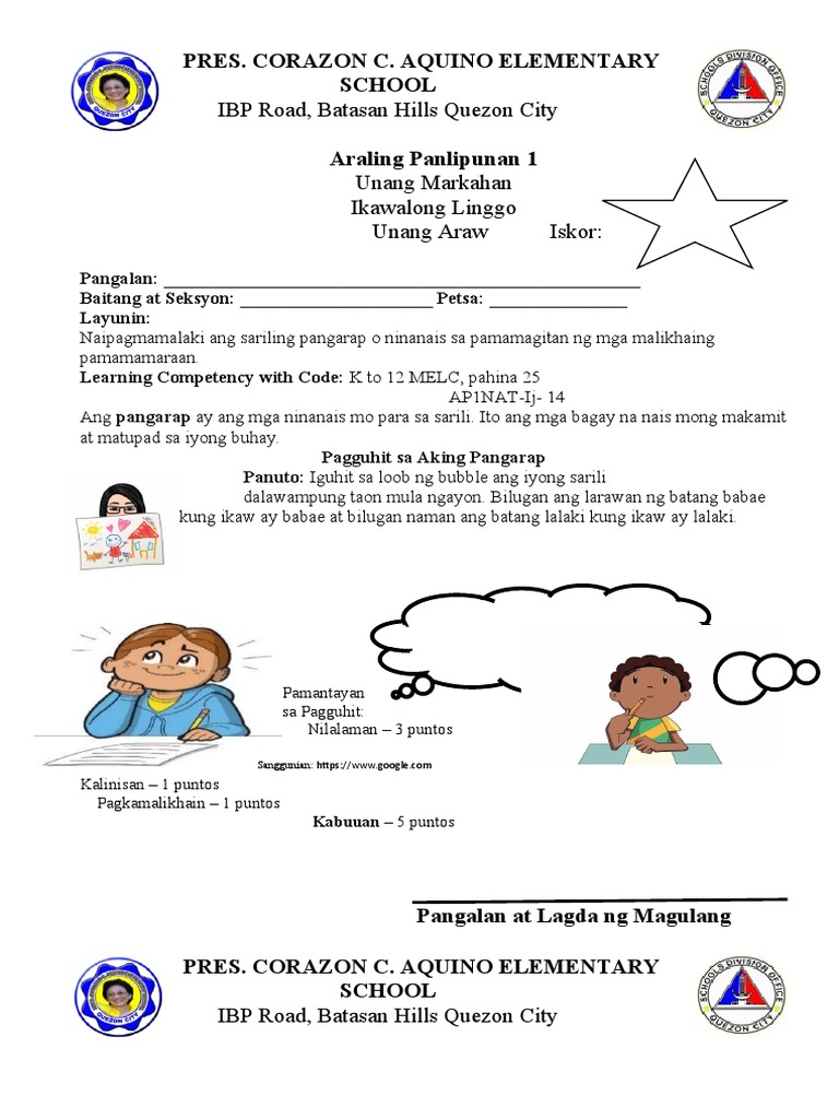 Ap1 Worksheets Q1 W8 | PDF