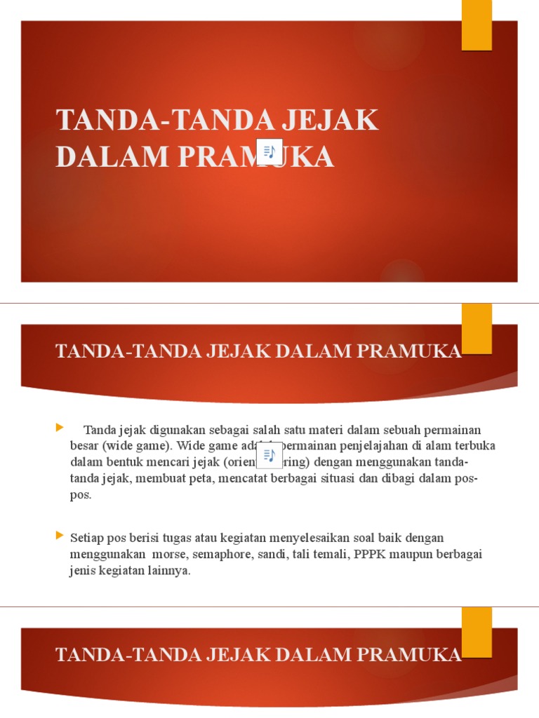 Tanda-Tanda Jejak Dalam Pramuka | PDF