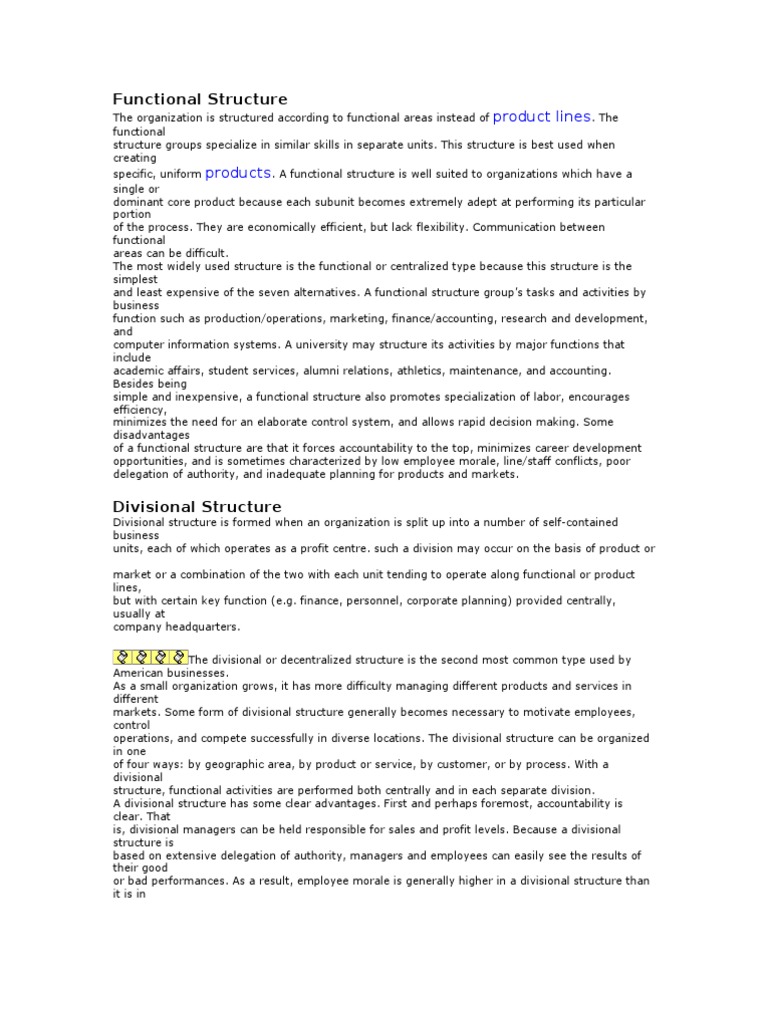 Functional Structure | PDF | Organizational Structure | Layoff
