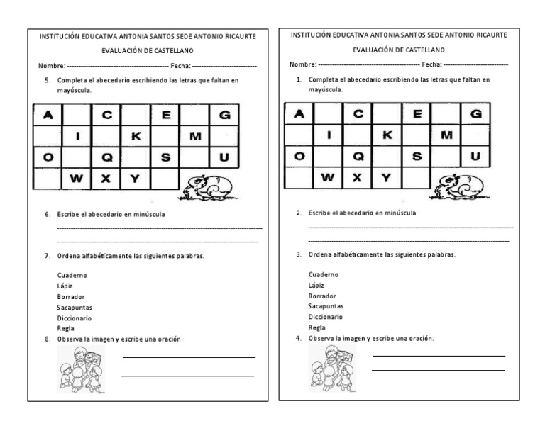 El Abecedario y Orden Alfabético | PDF | Estudios de idiomas ...
