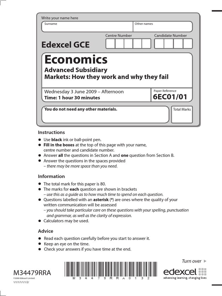 Economics: Edexcel GCE | PDF | Demand | Prices
