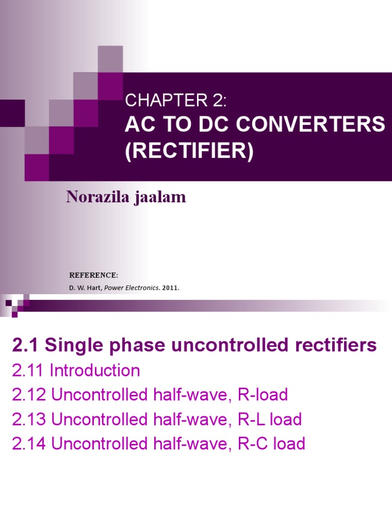 CHAPTER 2 - 1 - Uncontrolled Half Wave Rectifier | PDF | Rectifier ...