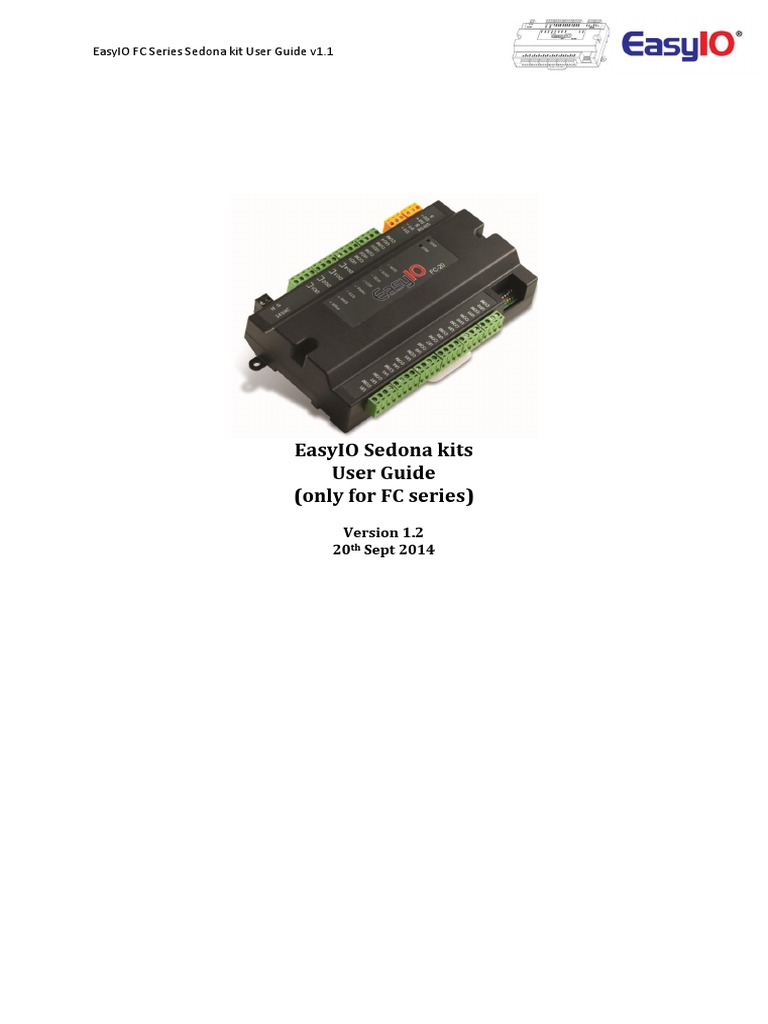 EasyIO FC20 User Guide v1.1 | PDF | Timer | Input/Output