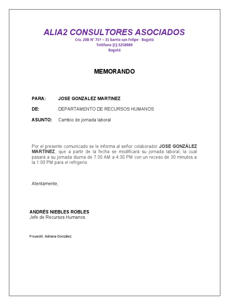 Carta, Memorando, Circular | PDF