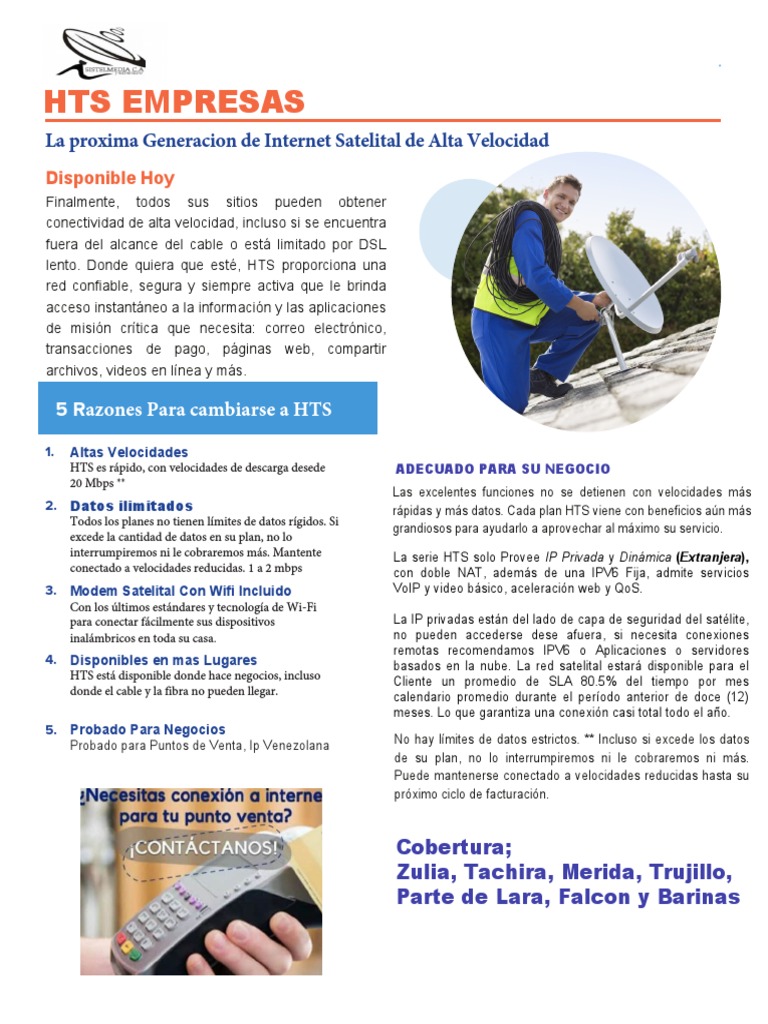 Sistemas de Internet Satelital HTS | PDF | Internet | Redes