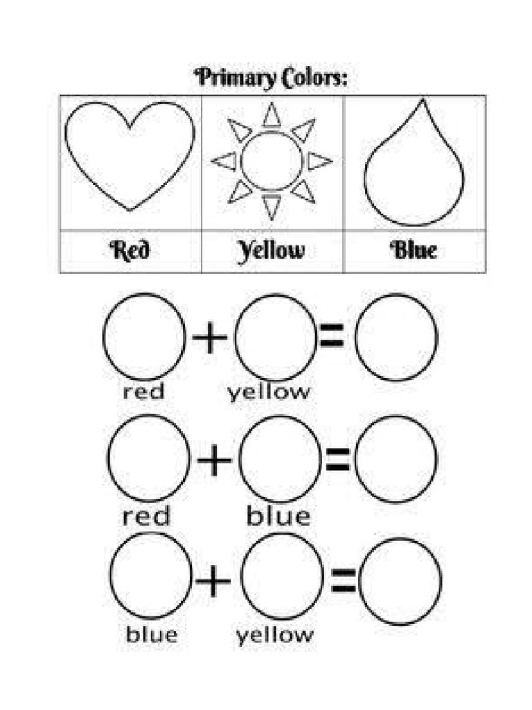 Secondary Colors Worksheet | PDF