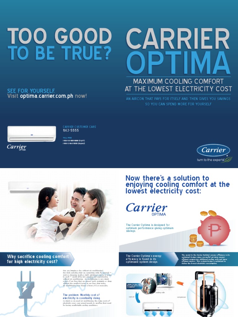 Carrier Optima (42CSH) - Wall Mounted | PDF | Air Conditioning ...