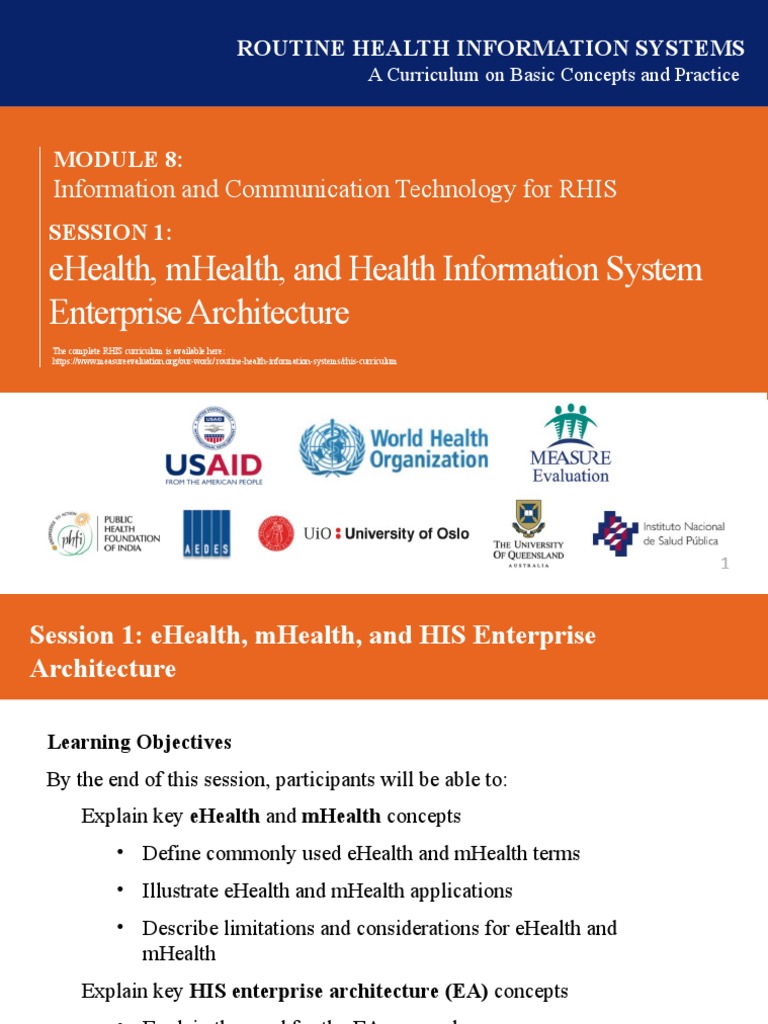 Module 8 Session 1 Powerpoint Ehealth Mhealth And His Ea