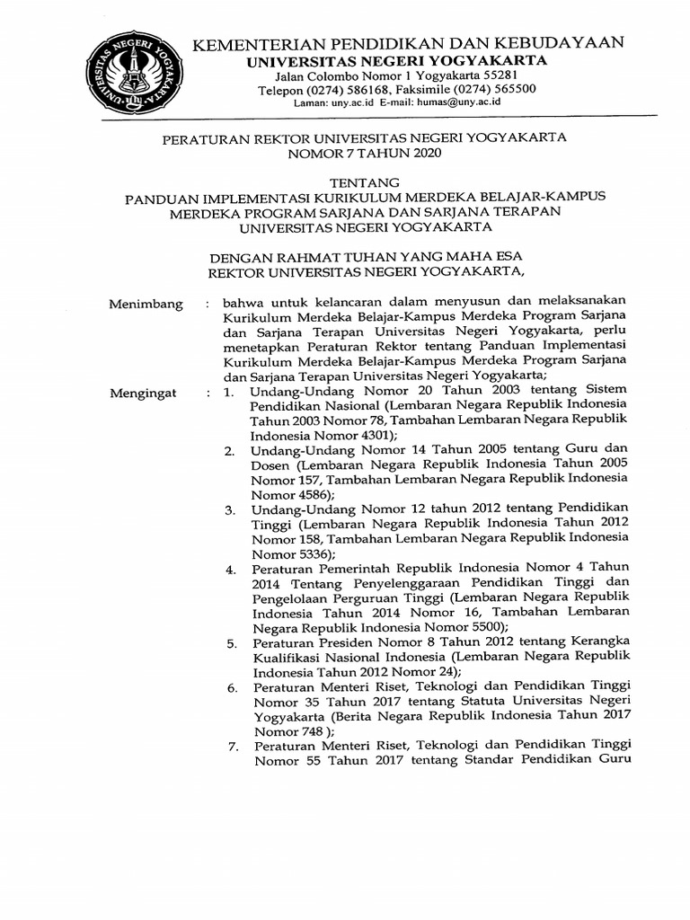 7 - Panduan Implementasi Kurikulum Merdeka Belajar-Kampus Merdeka Program Sarjana Dan Sarjana ...