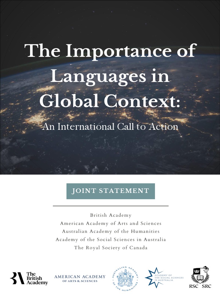 Joint Statement On Languages 2020 | PDF | Multilingualism | Literacy
