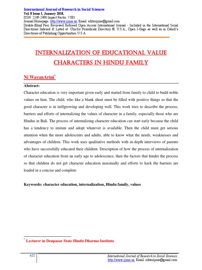 Internalization of Educational Value Cha PDF | Download Free PDF ...