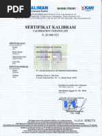 Sertifikat Kalibrasi Elcometer | PDF | Calibration | Reference Works