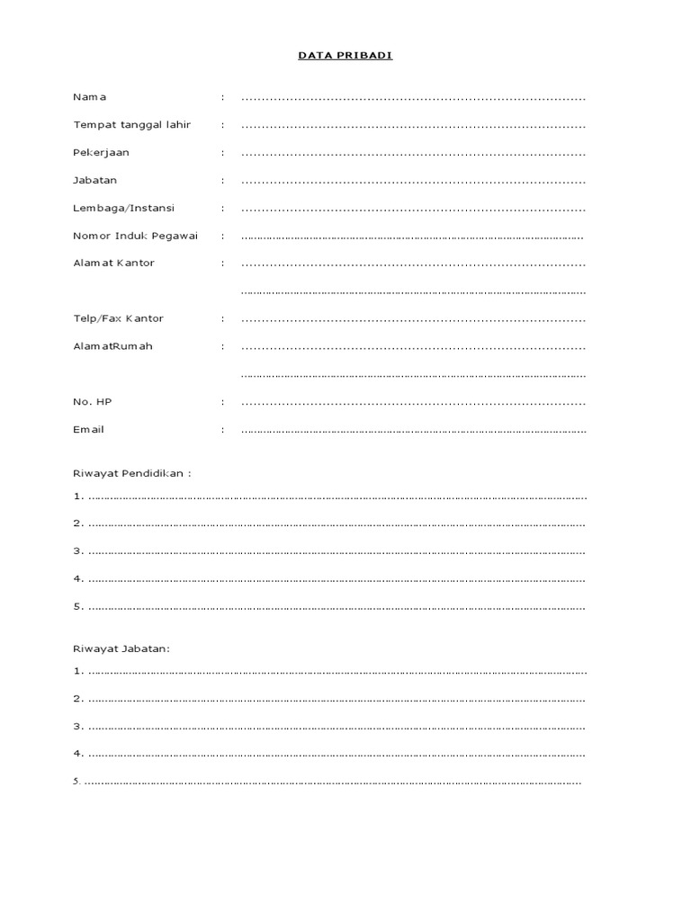 Format CV Narsum | PDF