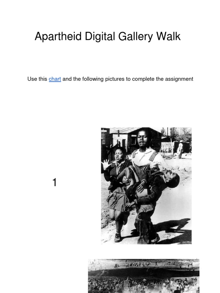 Digital Gallery Walk: Apartheid Images | PDF