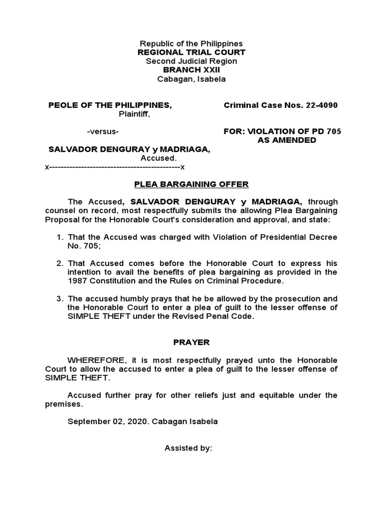 Plea Bargain Hearing Set | PDF | Plea Bargain | Prosecutor