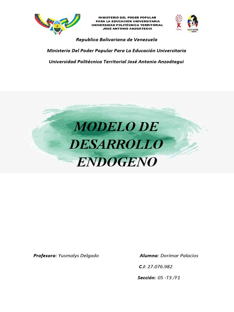 Modelo de Desarrollo Endogeno | PDF | Ciencias sociales