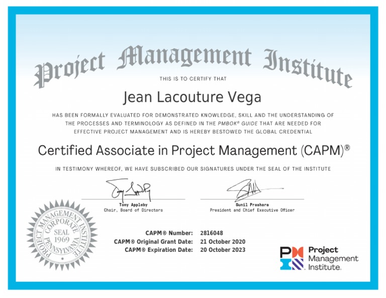 CAPM-certificate 2816048 | PDF