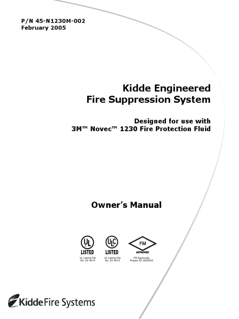 Kidde-Fire Suppression System PDF | PDF | Valve | Firefighting