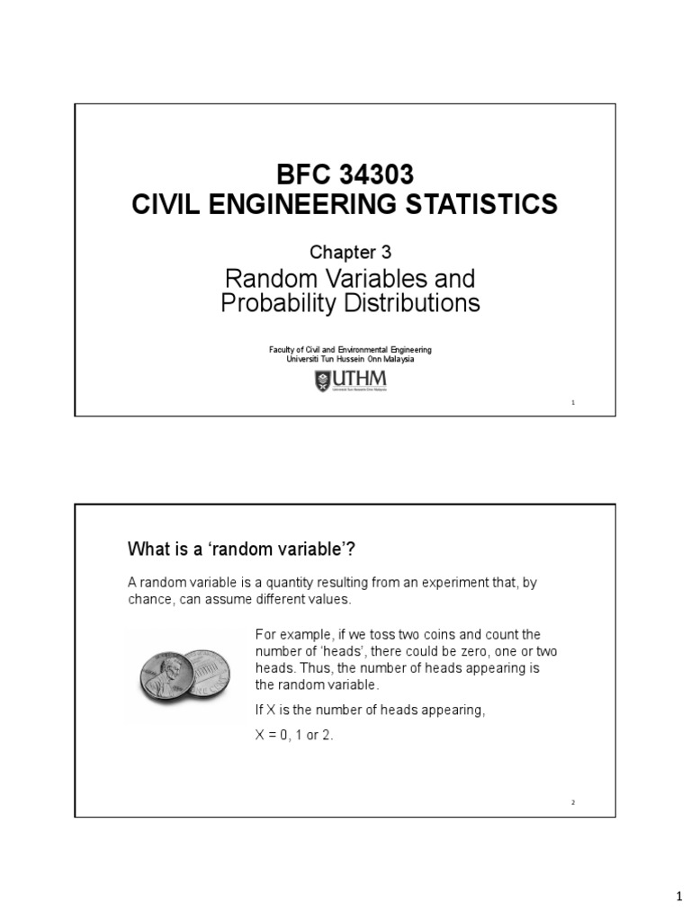 Chapter 3 Random Variables and Probability Distributions | PDF | Probability Distribution ...