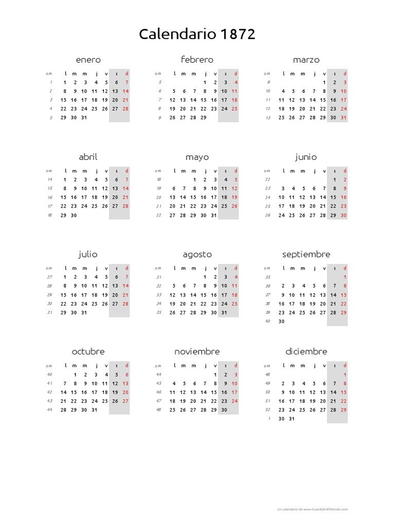 Calendario 1872 | PDF | Violencia