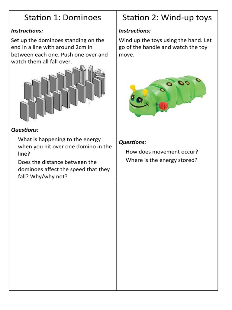 Types of Energy Round Robin - Placecards | PDF | Travel | Language Arts ...