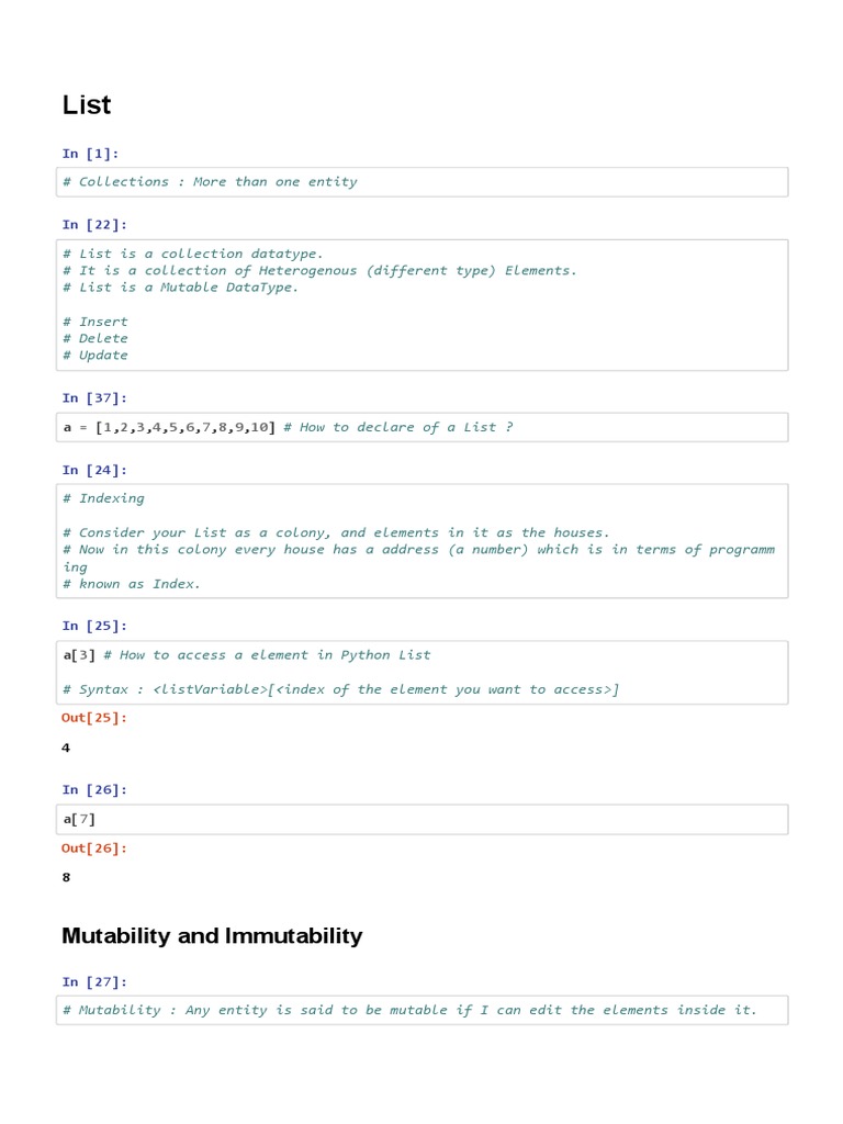 Mutability and Immutability | PDF