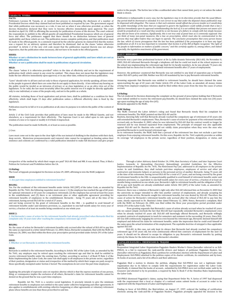 Labor Cases 3 | PDF | United States Labor Law | Employment