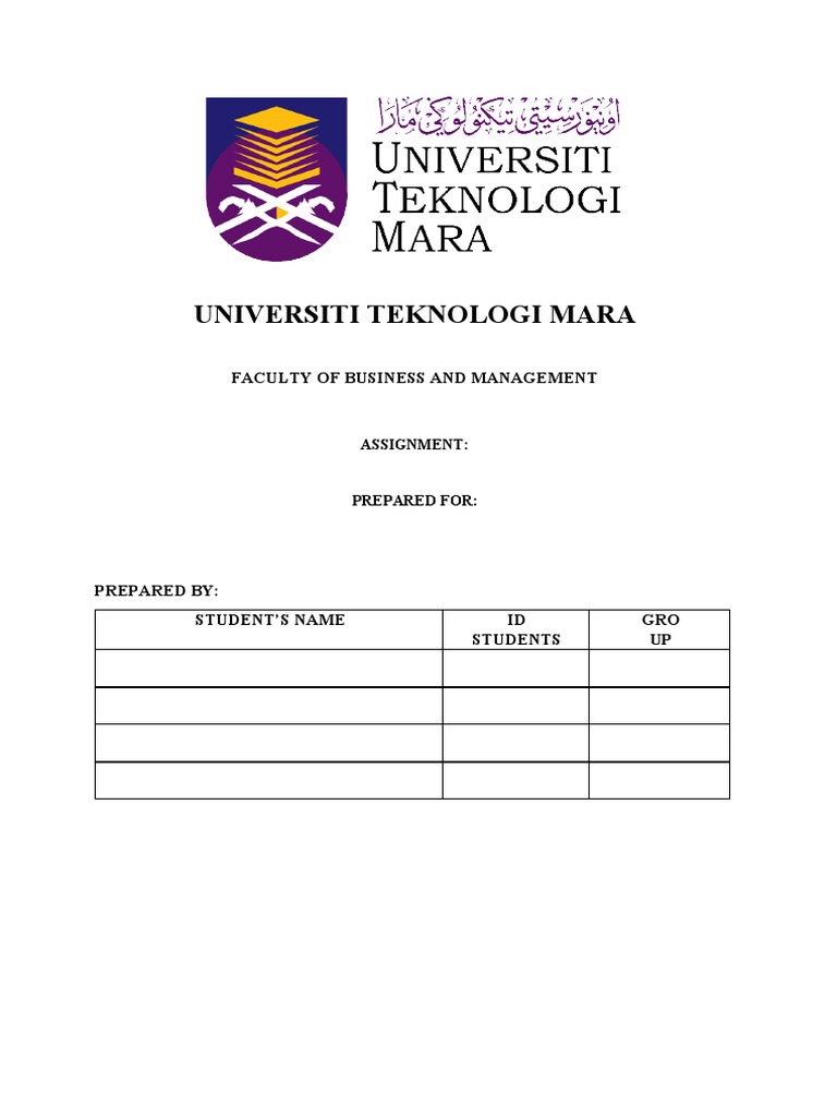 UiTM Business Assignment Overview | PDF
