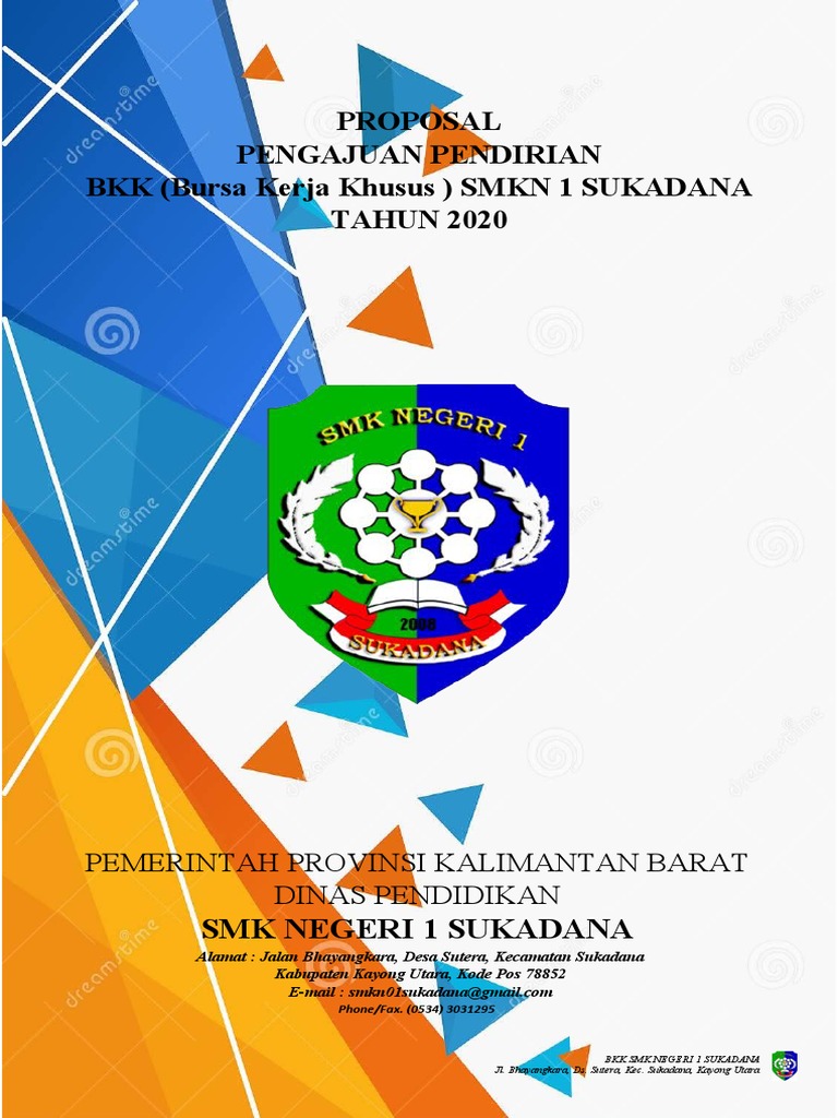 Proposal Pendirian BKK SMK Negeri 1 Sukadana | PDF