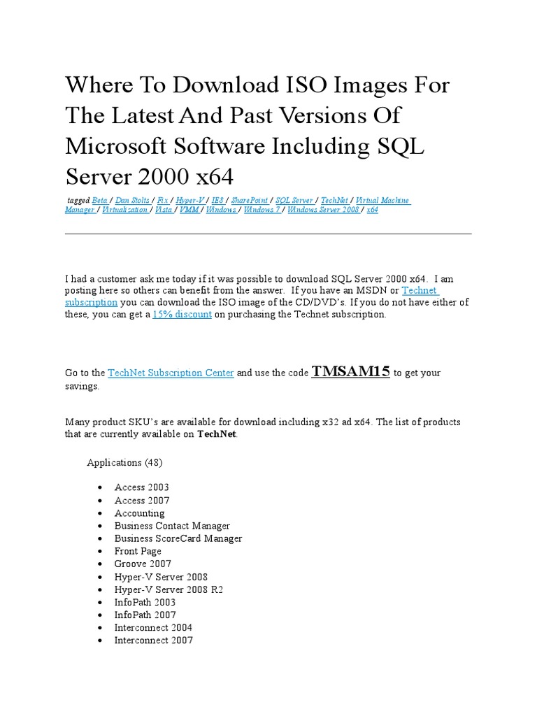 Where To Download ISO Images For The Latest and Past Versions of ...
