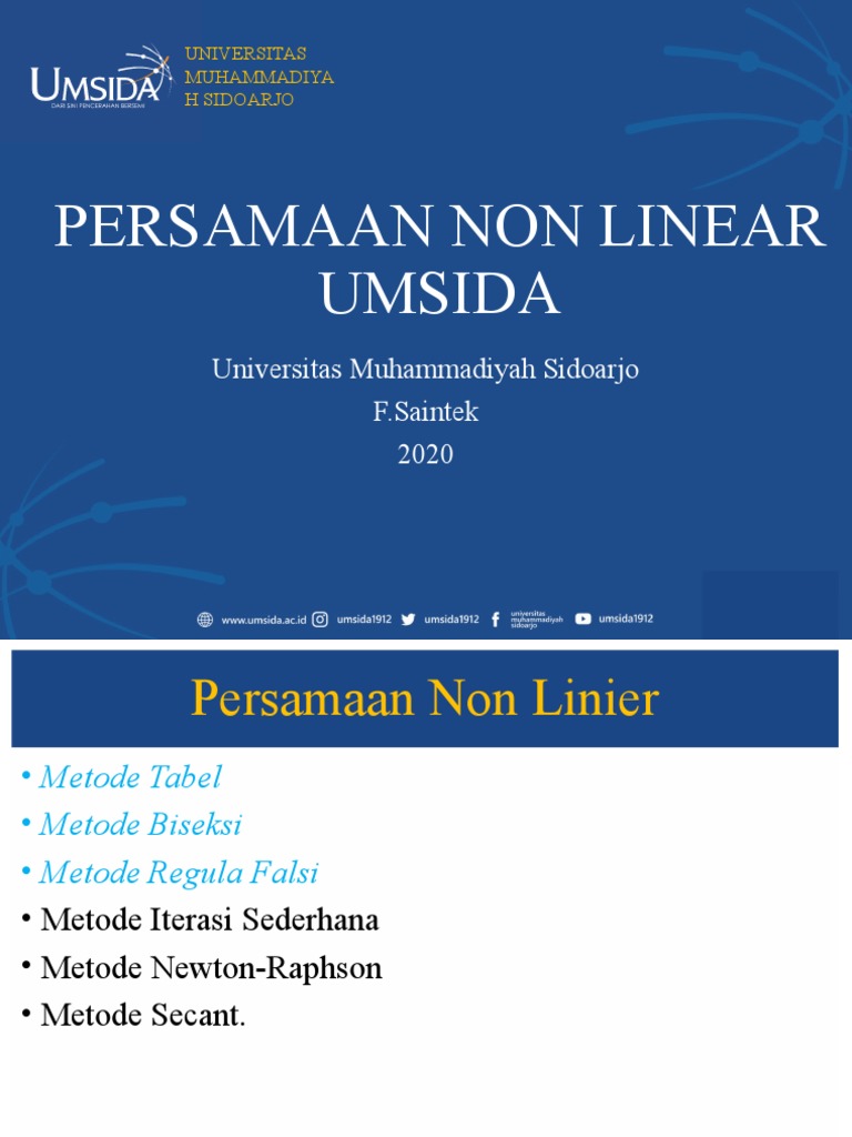 Persamaan Non Linear | PDF
