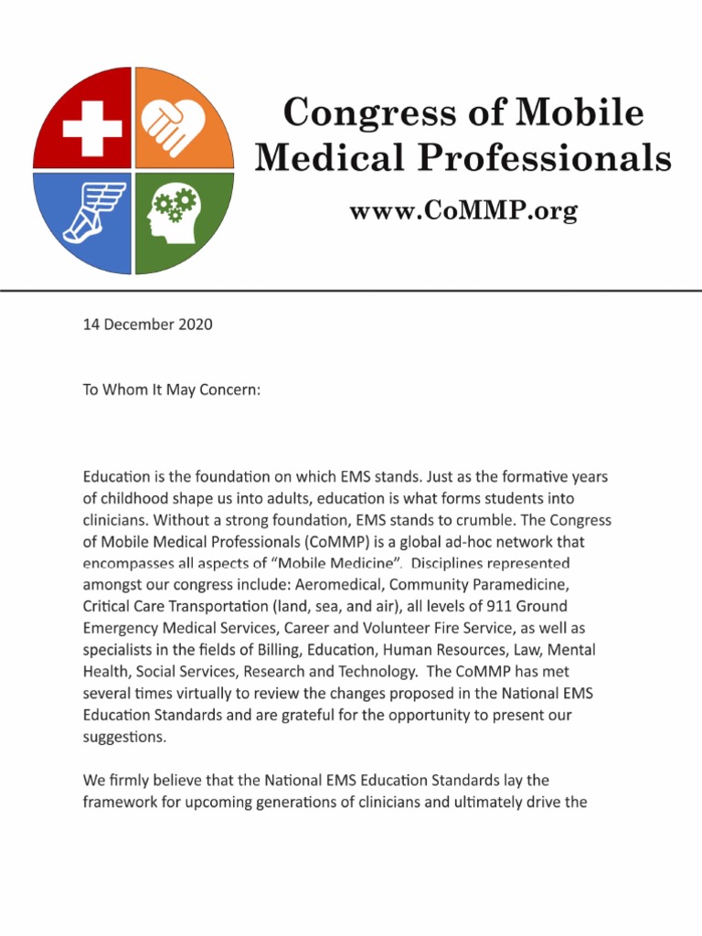 Congress of Mobile Medical Professionals (CoMMP) - Education Position ...