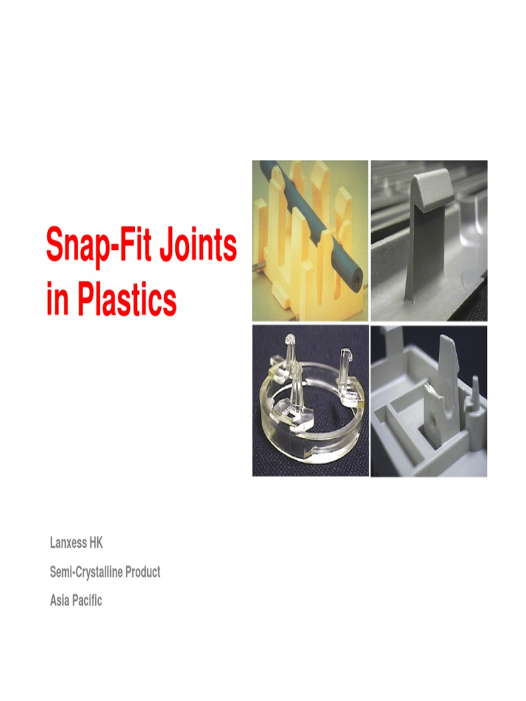Snap-Fit Joints in Plastics LANXESS | PDF