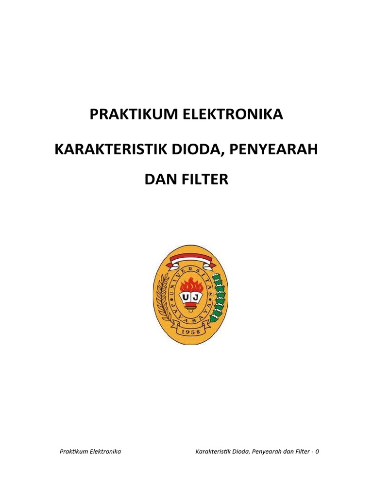 01 Karakteristik Dioda, Penyearah Dan Filter | PDF