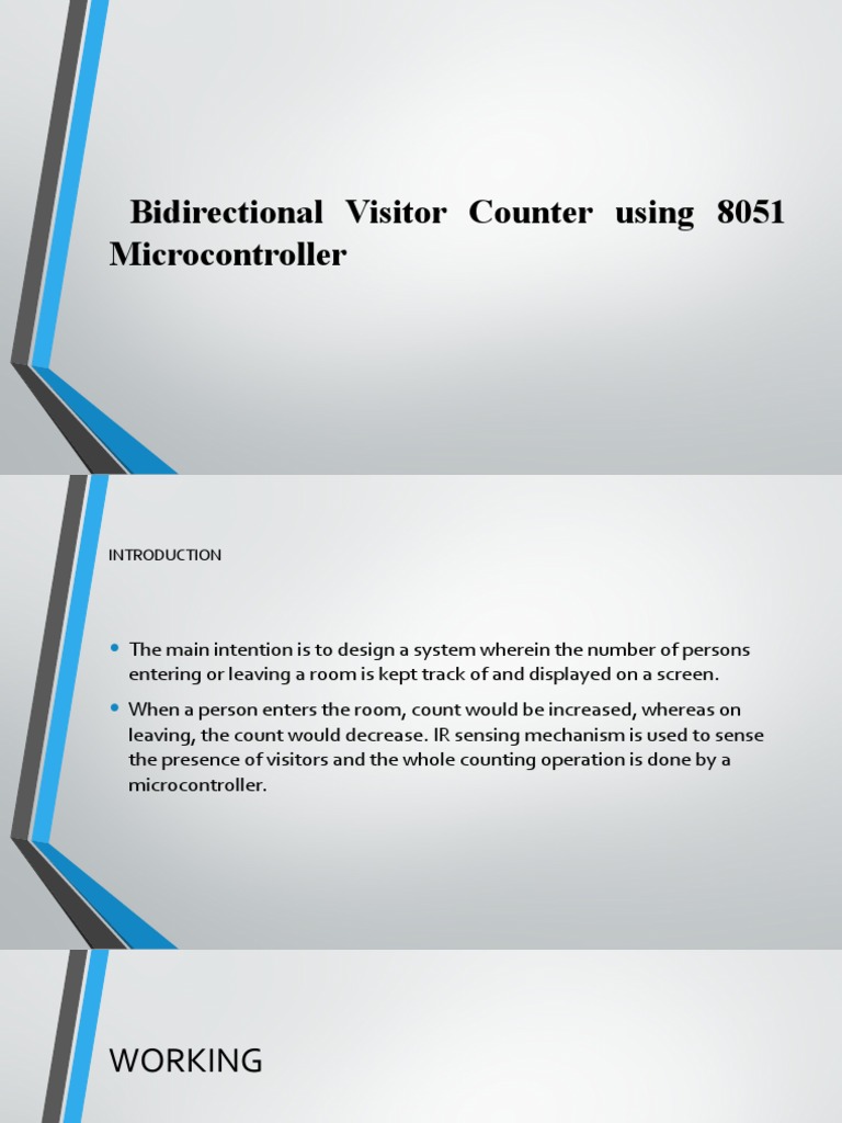 Bidirectional Visitor Counter Using 8051 Microcontroller | PDF