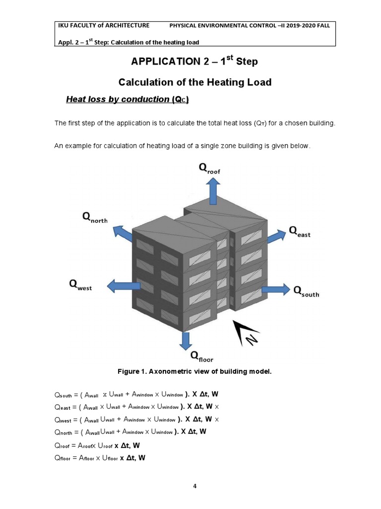 Application 2 - 1 Step Calculation of The Heating Load: Heat Loss by ...